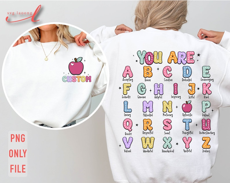 You Are Alphabet Teacher School Png, First Day of School Png, Welcome ...