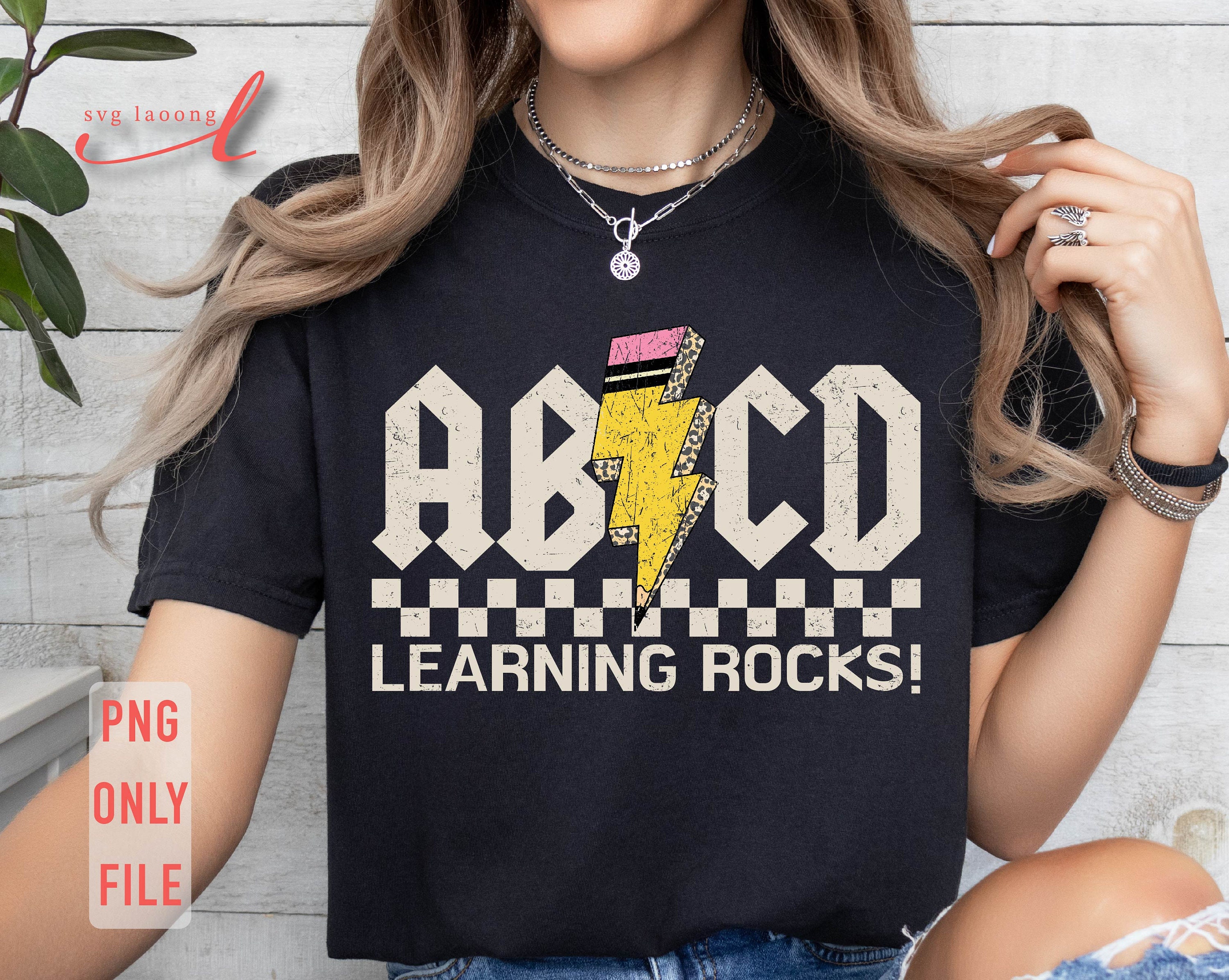 ABCD Learning Rocks Png, Teacher Rocks Png, Teach Love Inspire, Retro ...