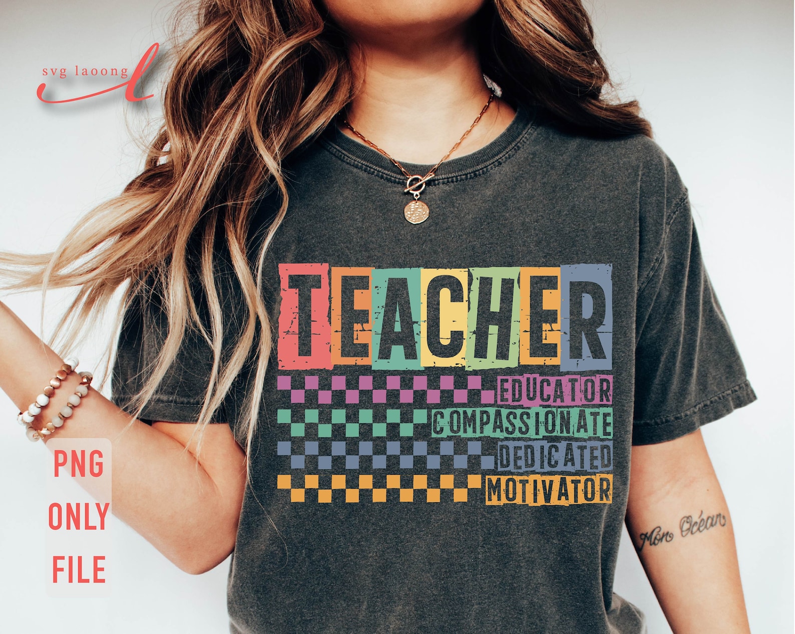 Retro Teacher Rainbow Design PNG (digital Download) - Etsy
