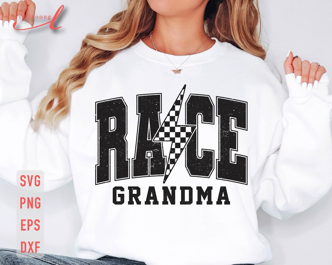 Race Grandma SVG: Checkered Racing Design (digital Download) - Etsy