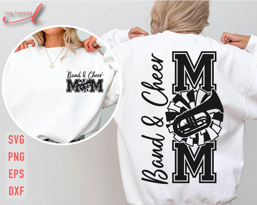Band & Cheer Mom SVG: Baritone Player T-shirt Design (digital Download ...
