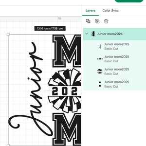 Junior Cheer Mom 2025 Svg, Class of 2025 Svg, Junior 2025 Svg ...
