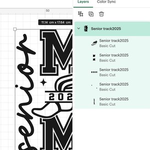 Senior Track Mom 2025 SVG: Sports Mom Shirt Design (digital Download ...