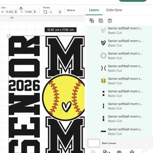 Senior Softball Mom 2026 SVG: the Final Inning, Game Day Design ...