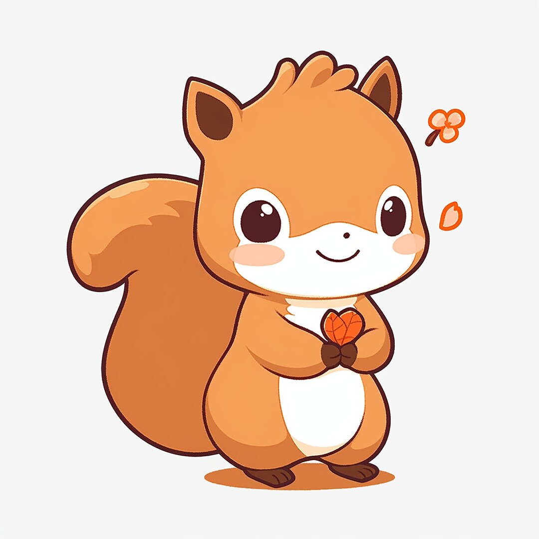 Enchanted Acorn Series Charming Watercolor Squirrel SVG & PNG Clipart ...