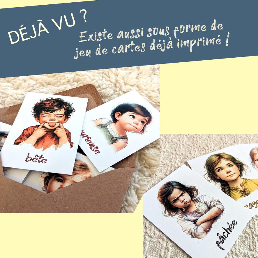 Cartes Des émotions En Français - Etsy