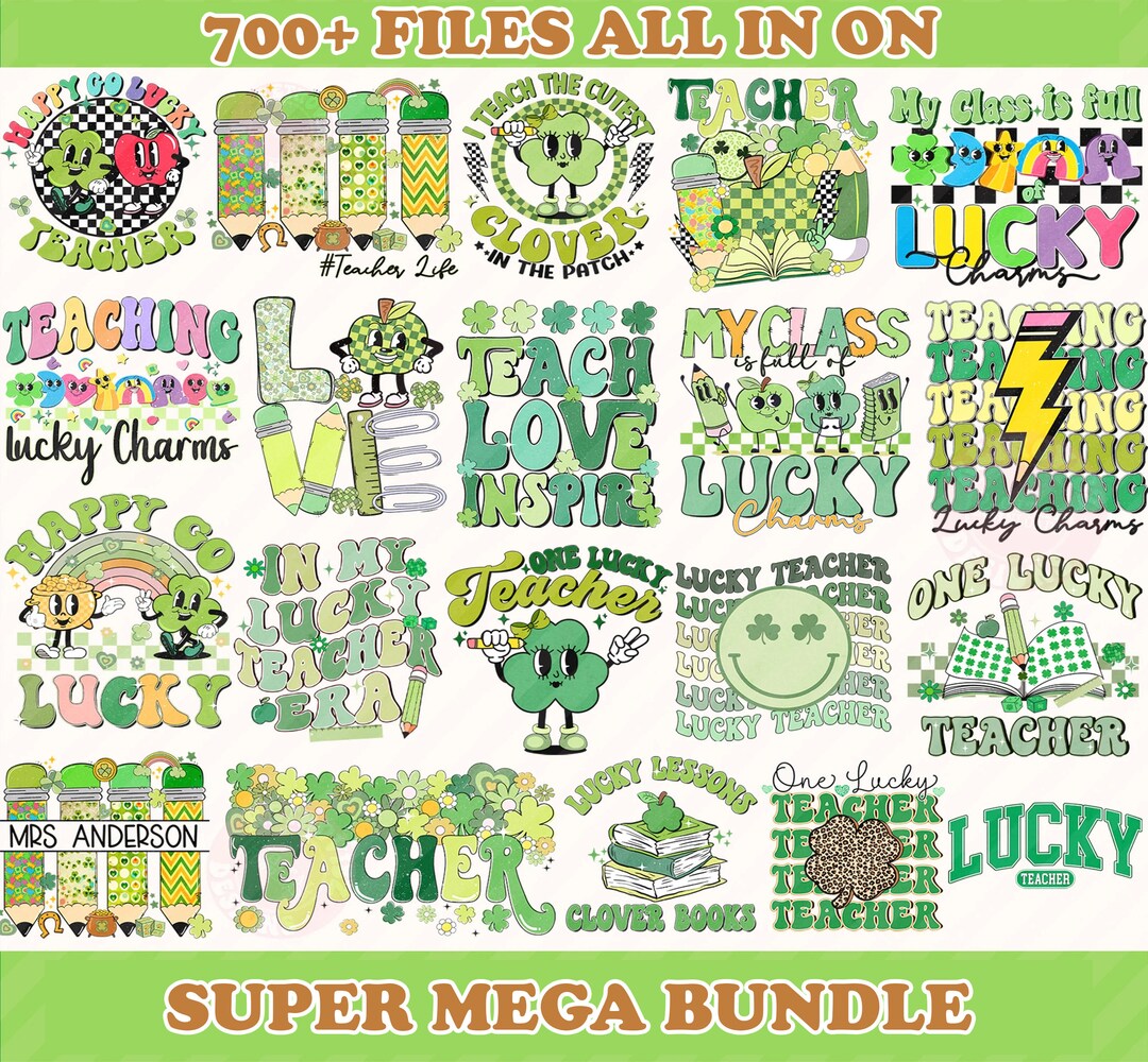 St Patricks Day Svg Mega Bundle, Kids Png Bundle, St Patricks Day Shirt ...