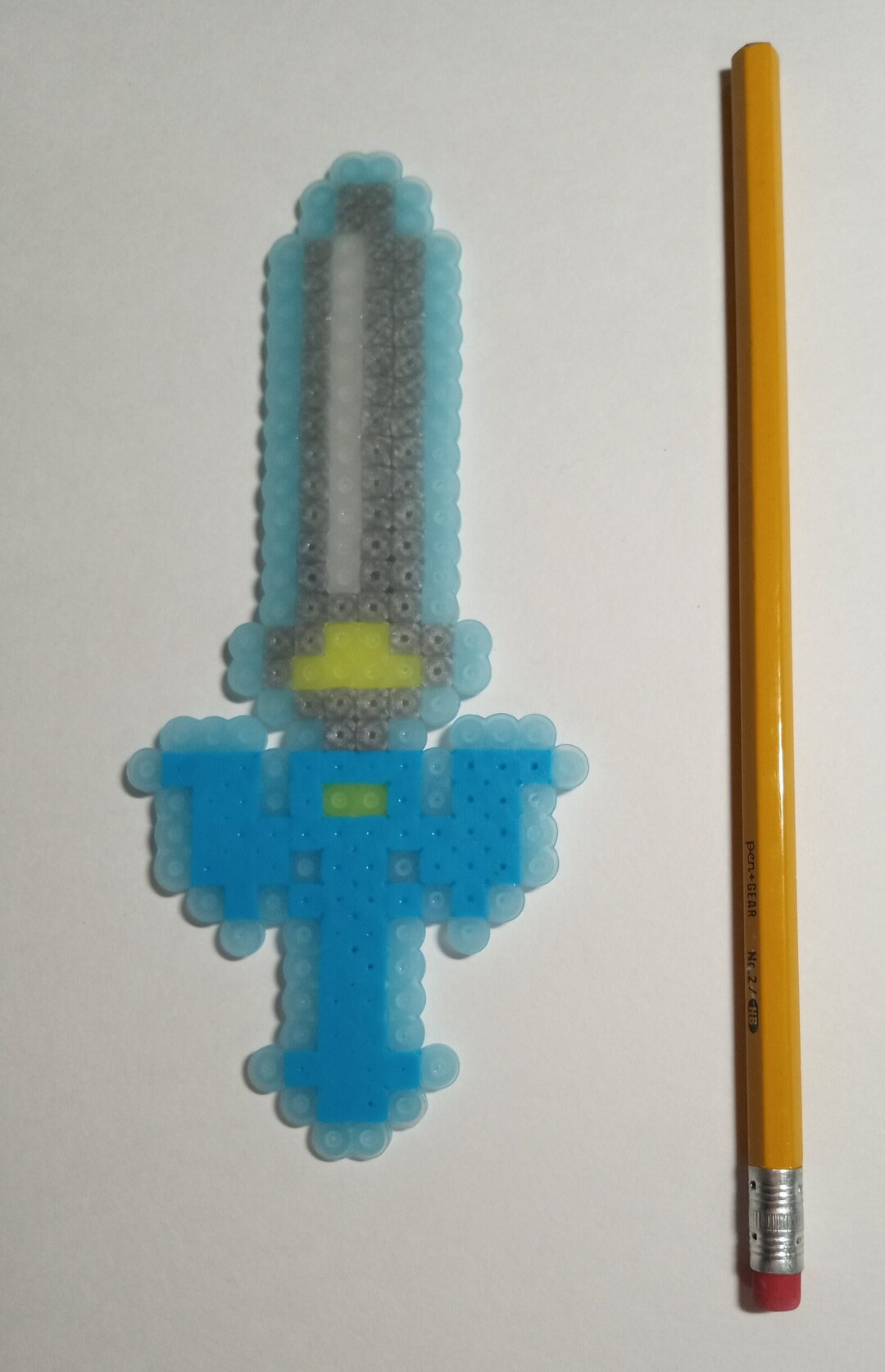 Legend of Zelda Master Sword Perler Bead Art, Glow in the Dark and ...