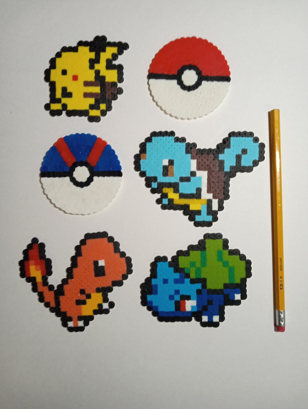 Pokémon Perler Bead Set, Free Bonus MASTER POKE BALL, Set of 6 - Etsy
