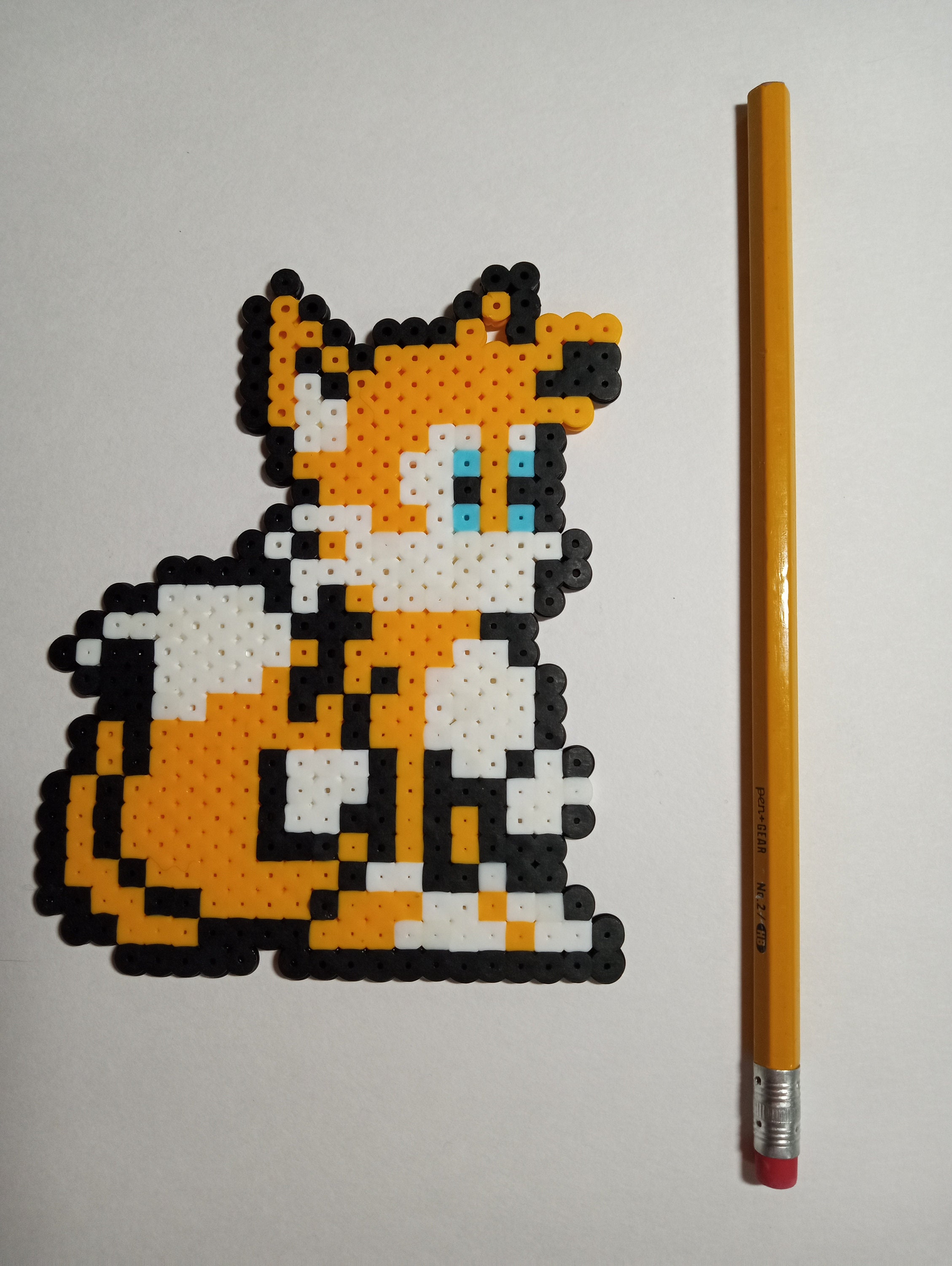 Tails From Sonic the Hedgehog, XL Perler Bead Pendant, Necklace Options ...
