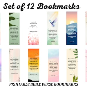Bible Verse Bookmarks printable - Etsy