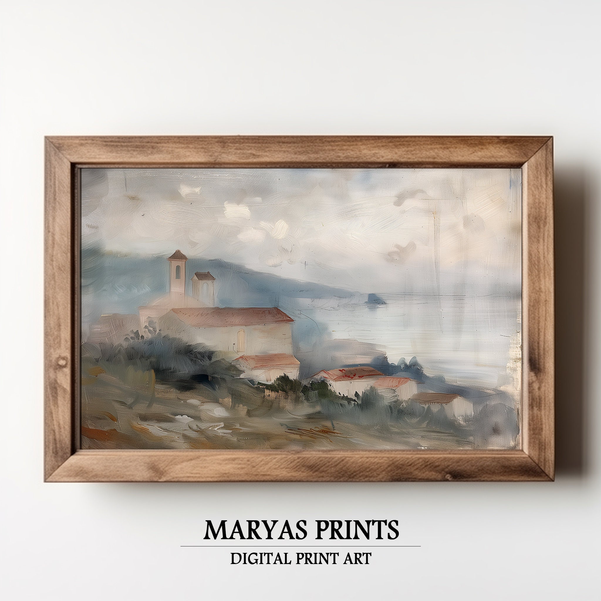 PRINTABLE Serene Coastal Escape | Printable Harbor View | Nautical Wall ...