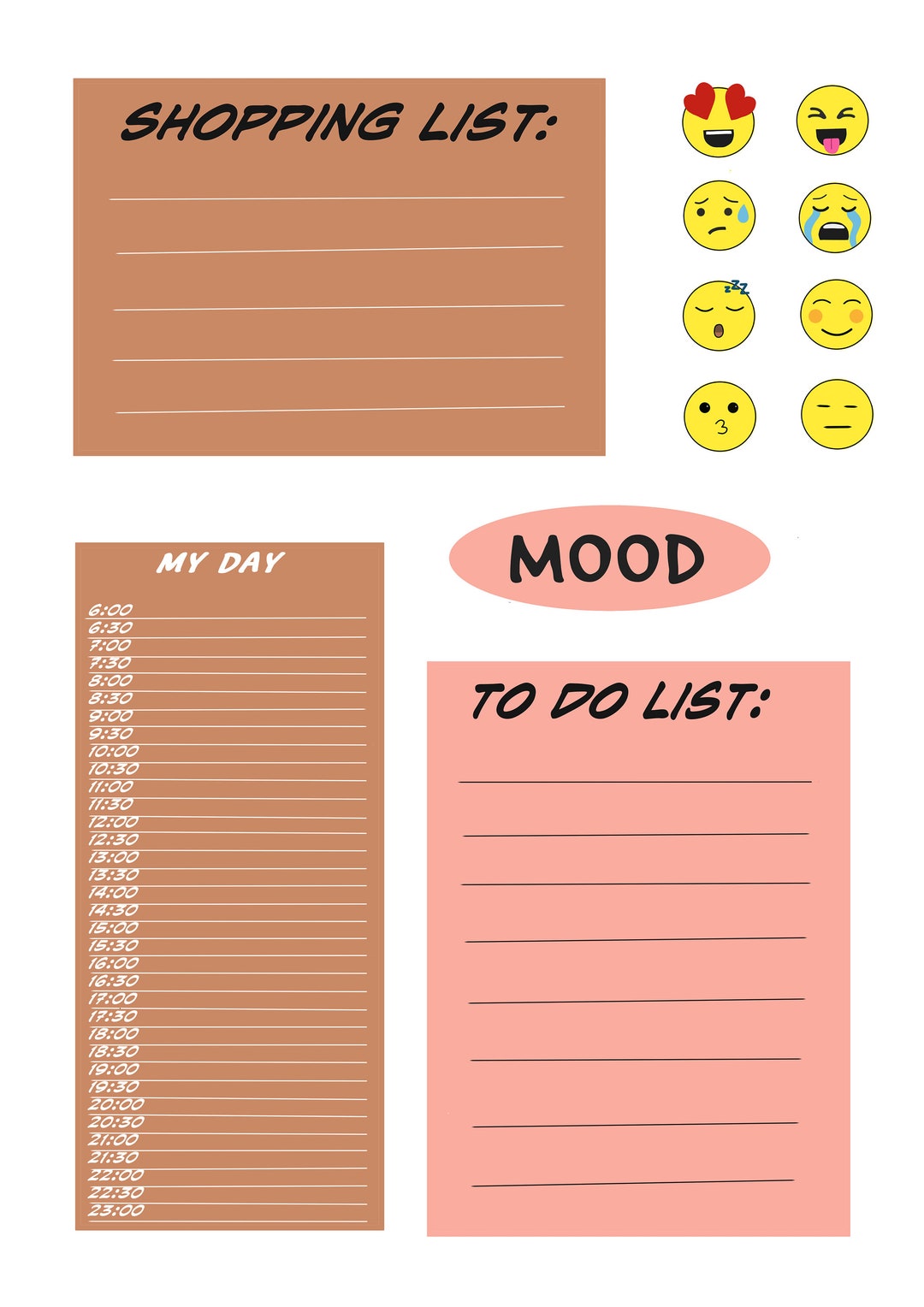 Daily Routine Sticker Pack Glossy Stickers - Etsy