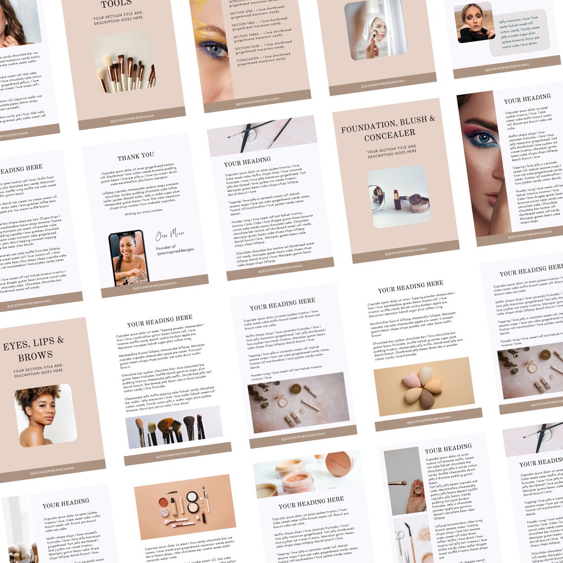 Editable Ebook Makeup Manual Ebook Business Makeup Artists Student ...