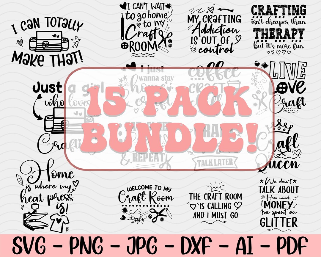 Crafters SVG Bundle, Craft SVG, Crafting SVG, Craft Room Svg, Funny ...
