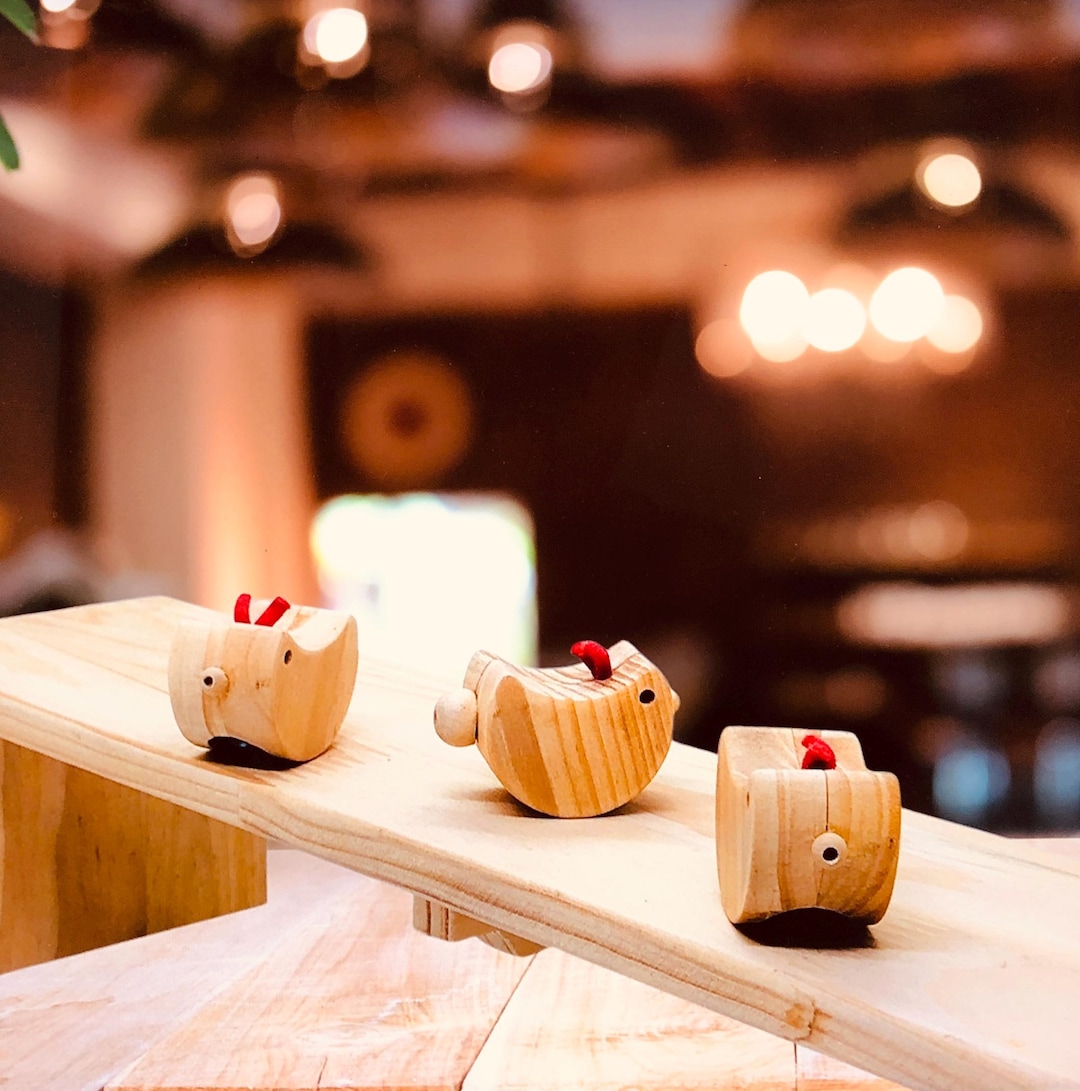 Chicken Sliding Toy Set Wooden Ramp Racer, Fun Montessori Animal Toy ...