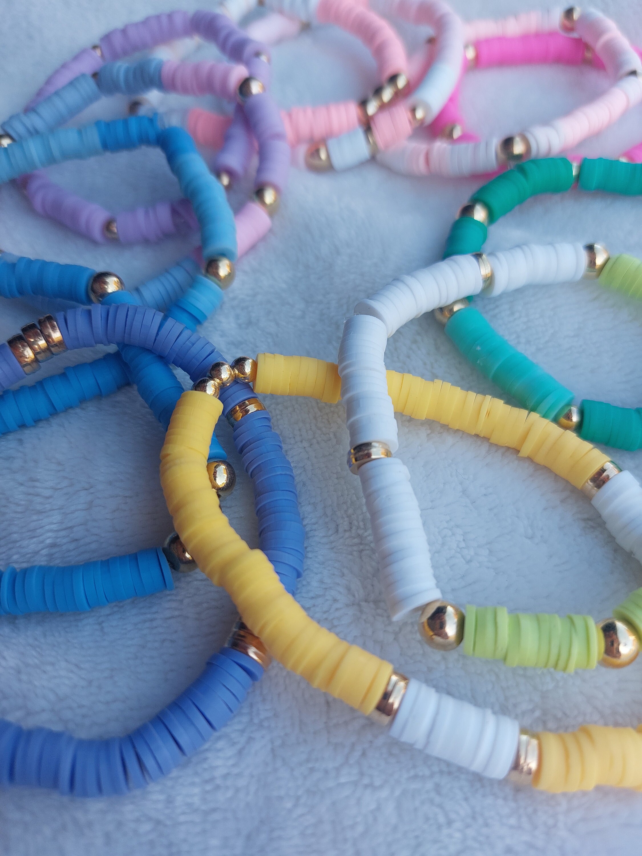 Personalized or Pre Made Clay Bracelets - Etsy