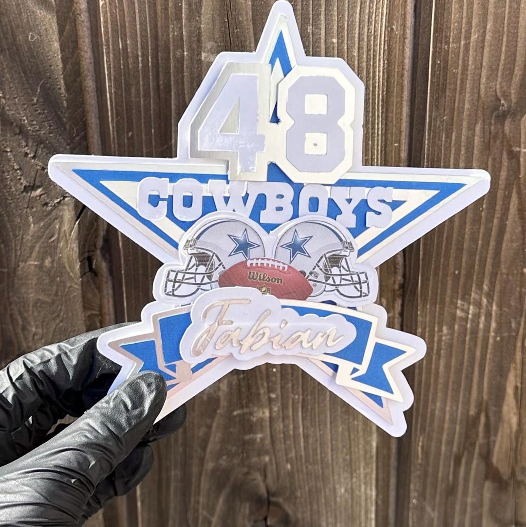 Cowboys Topper | Birthday | Bouquet Topper | 3D Topper - Etsy