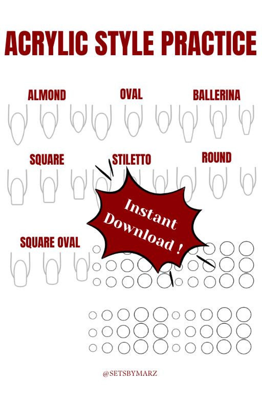 Acrylic Beads Practice Sheets | Acrylic Practice | Acrylic Practice for ...