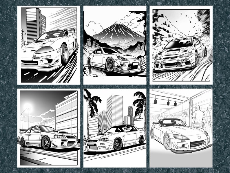40 JDM (japanese Domestic Market) Import Tuner Coloring Pages, Adults ...