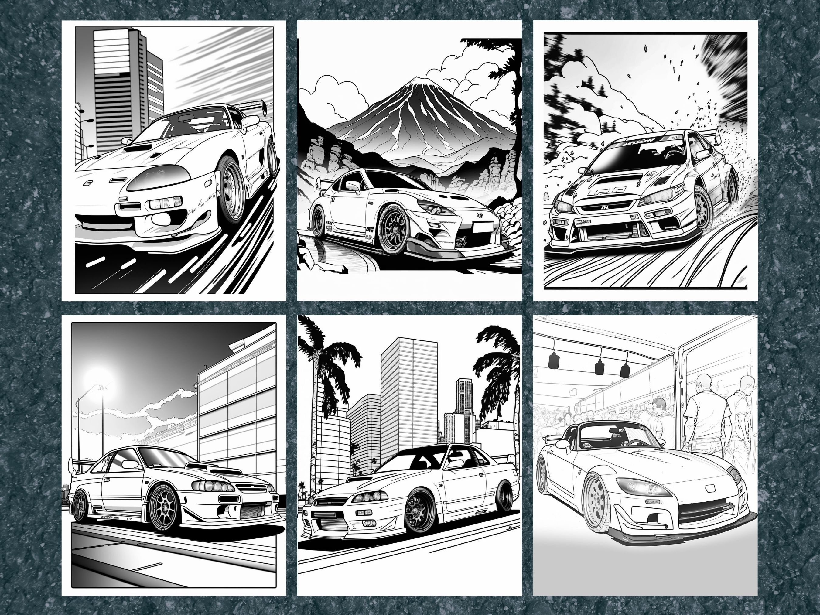 40 JDM (japanese Domestic Market) Import Tuner Coloring Pages, Adults ...
