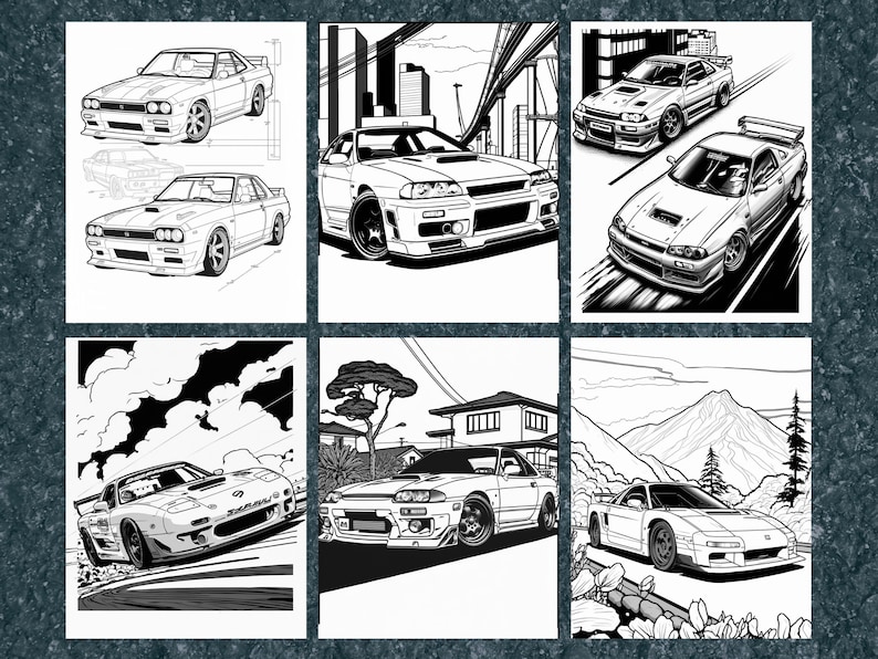 40 JDM (japanese Domestic Market) Import Tuner Coloring Pages, Adults ...