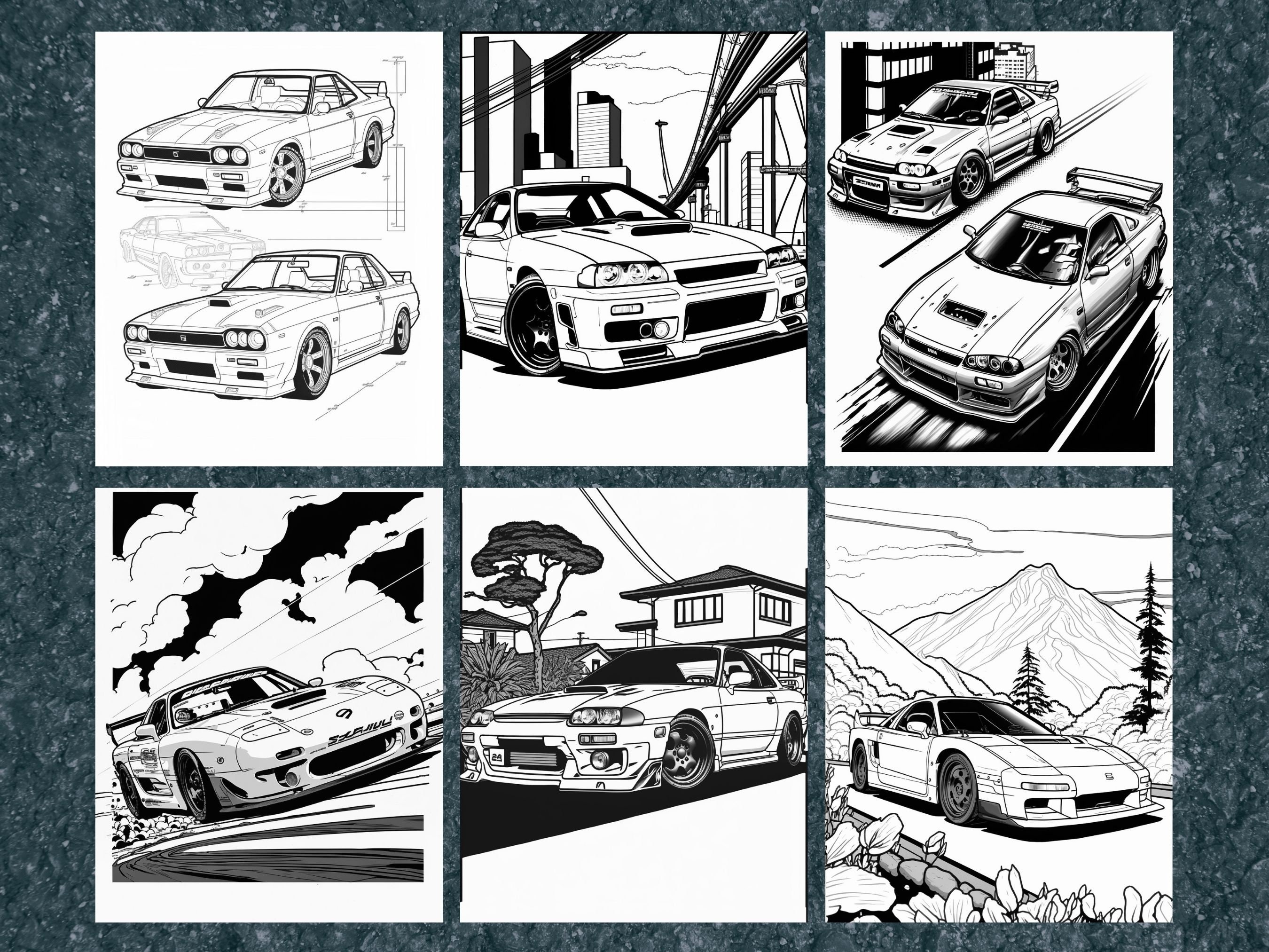40 JDM (japanese Domestic Market) Import Tuner Coloring Pages, Adults ...