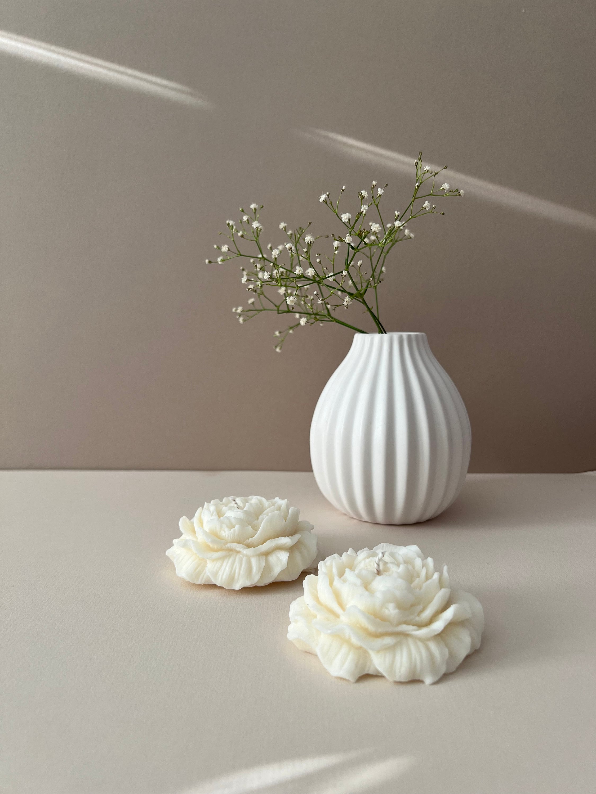 Peony Candle Flower Candle Blossom Candle Natural Soy Candle Party ...