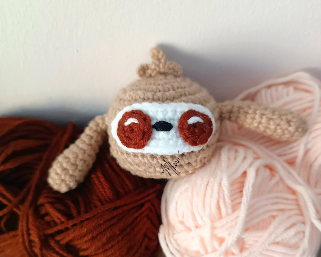 Crochet Pattern Sloth, Amigurumi Tutorial PDF in English, Crochet Sloth ...