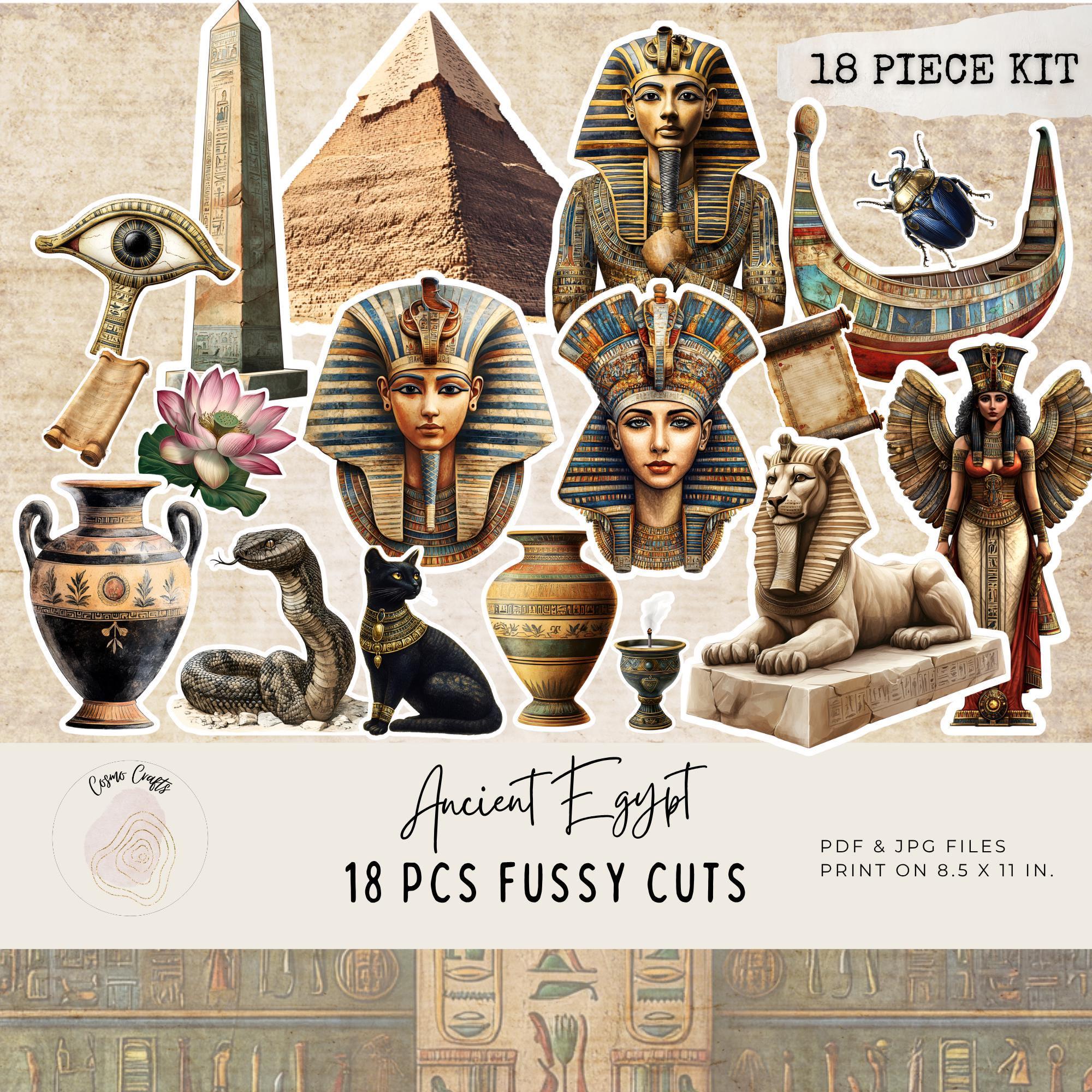 Ancient Egypt Fussy Cuts, Egyptian Clipart, Printable Egypt Digital ...
