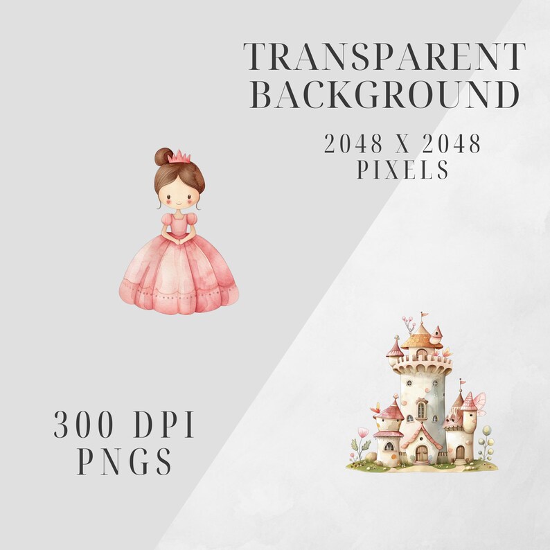 Cute Fairy Tale Clipart Pack, Whimsical Minimalist Fairy Tale Image, 21 ...