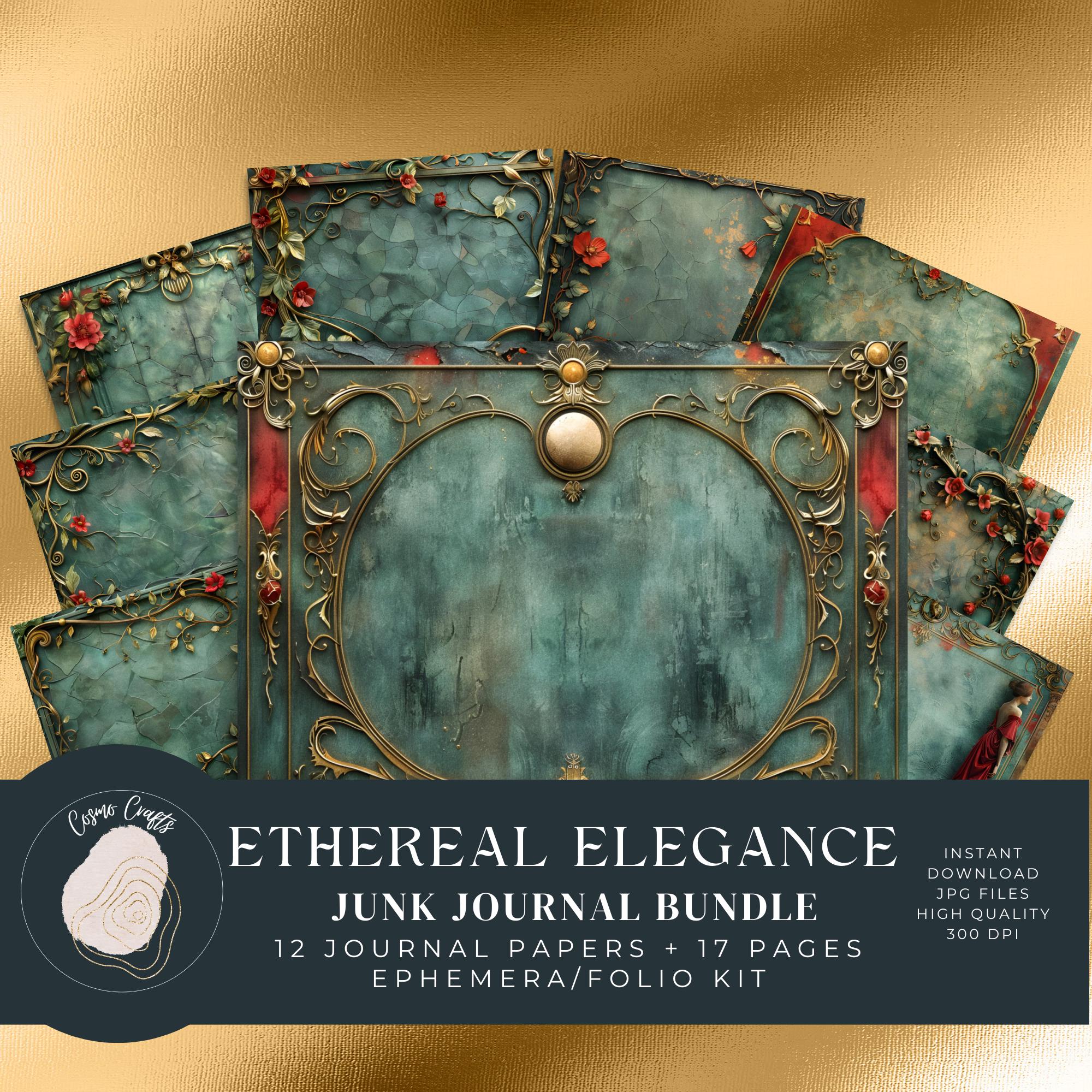 Big Bundle Ethereal Elegance Printable Junk Journal Papers and Folio ...