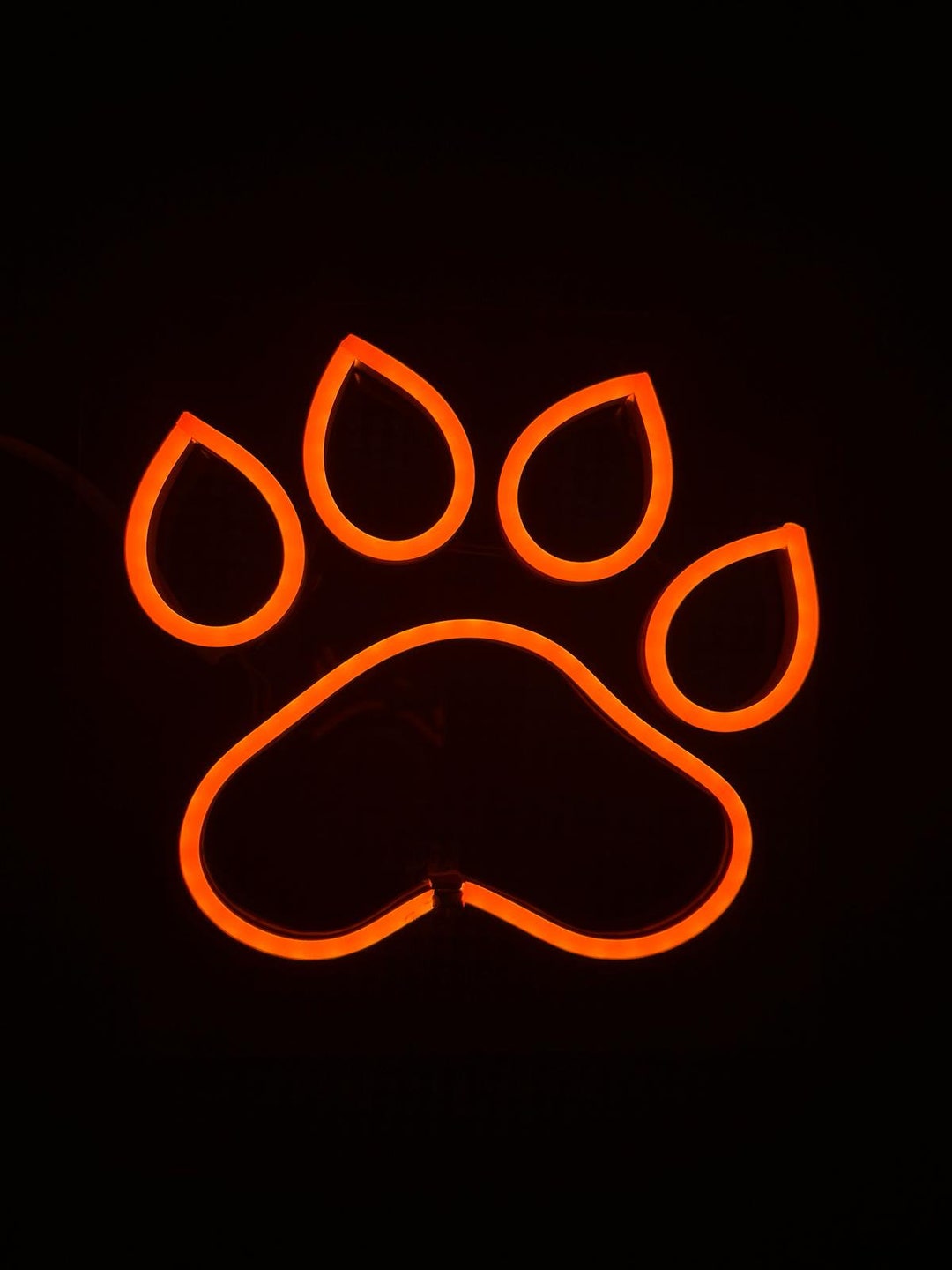 Paw Print Neon Light Personalized 20x20cm LED Wall Decor, Ideal for Pet ...