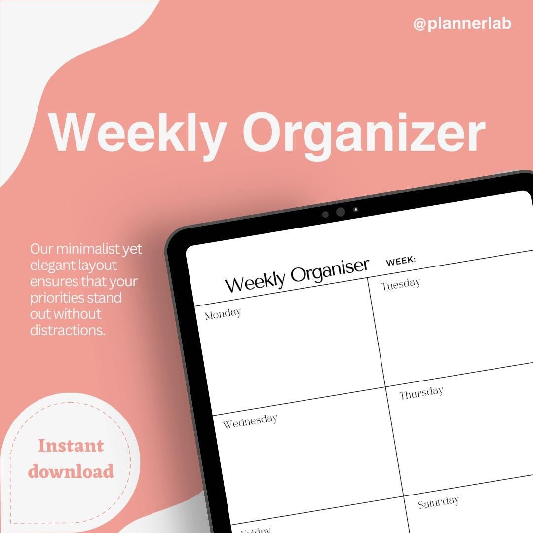 Weekly Task Planner Template Weekly Schedule Organizer Business Planner ...
