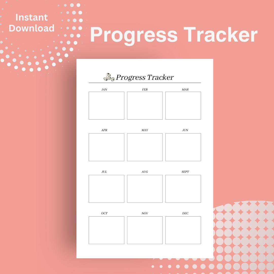 Monthly Progress Fitness Tracker Before and After Printable Template ...