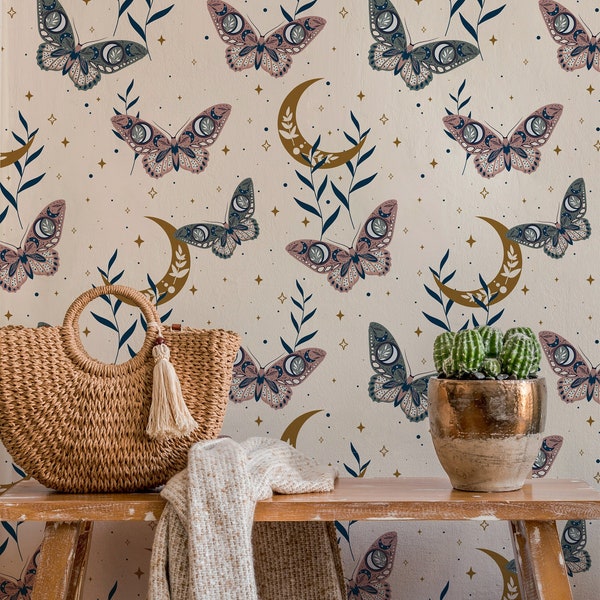 Moth Wallpaper - Etsy