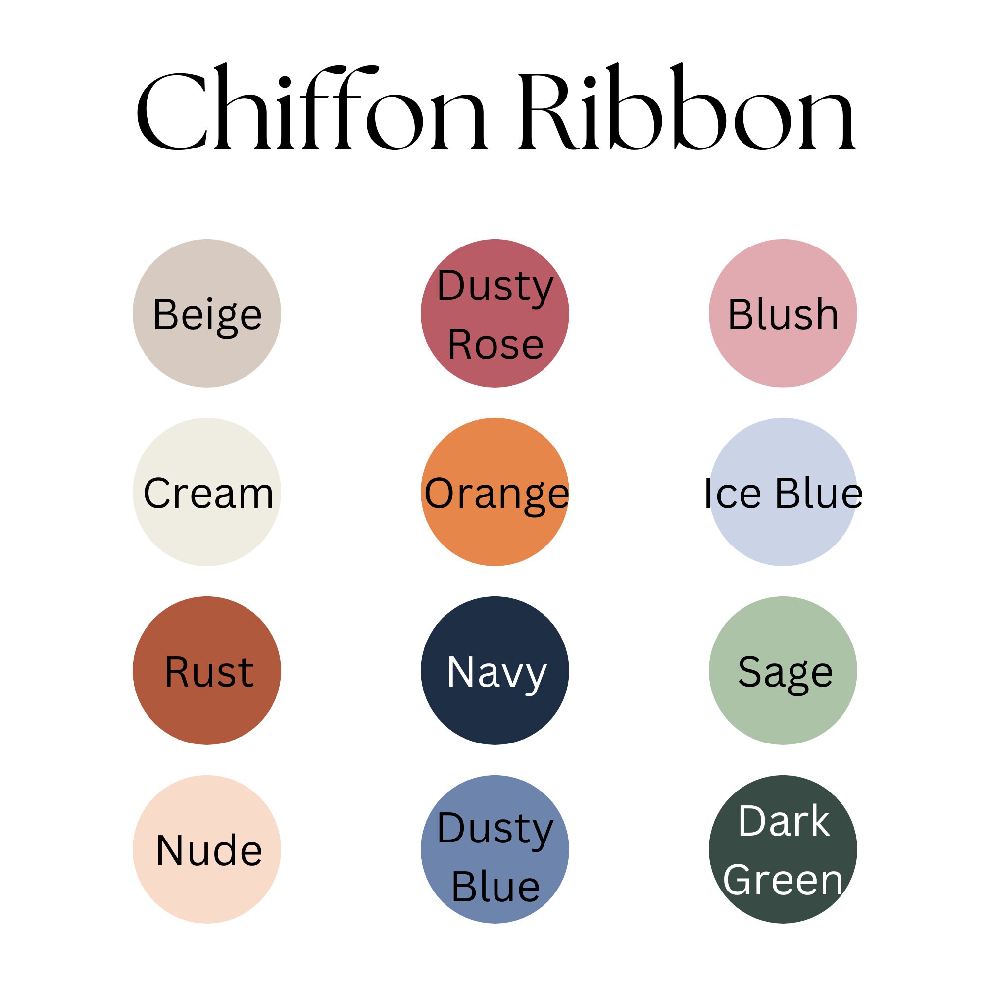 Elegant Chiffon Ribbon Name Place Tags for Weddings Personalized and ...