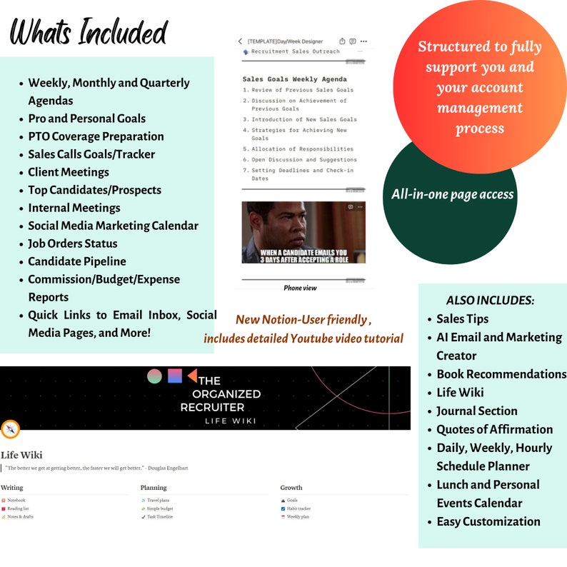 The Organized Recruiter Daily Work and Personal Planner - Applicant ...