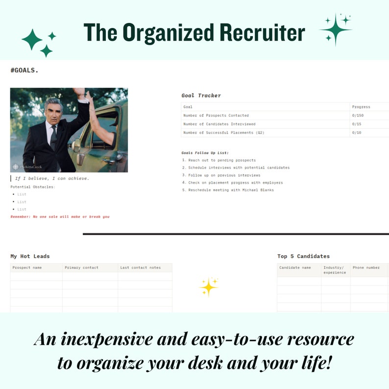 The Organized Recruiter Daily Work and Personal Planner - Applicant ...