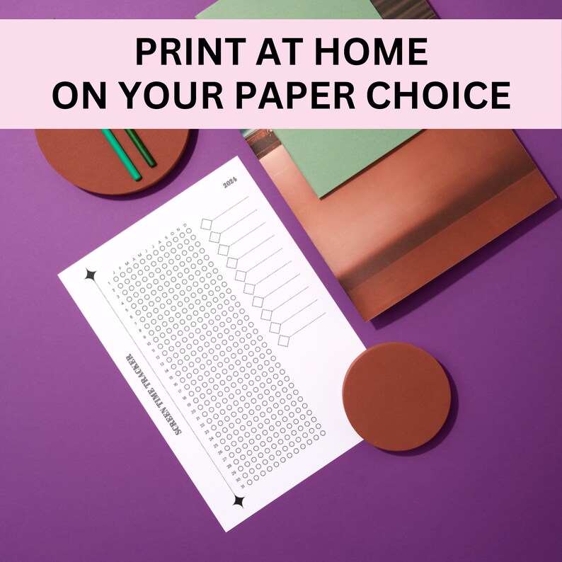 Screen Time Tracker A5 Printable Digital Habit Journal Page Phone ...