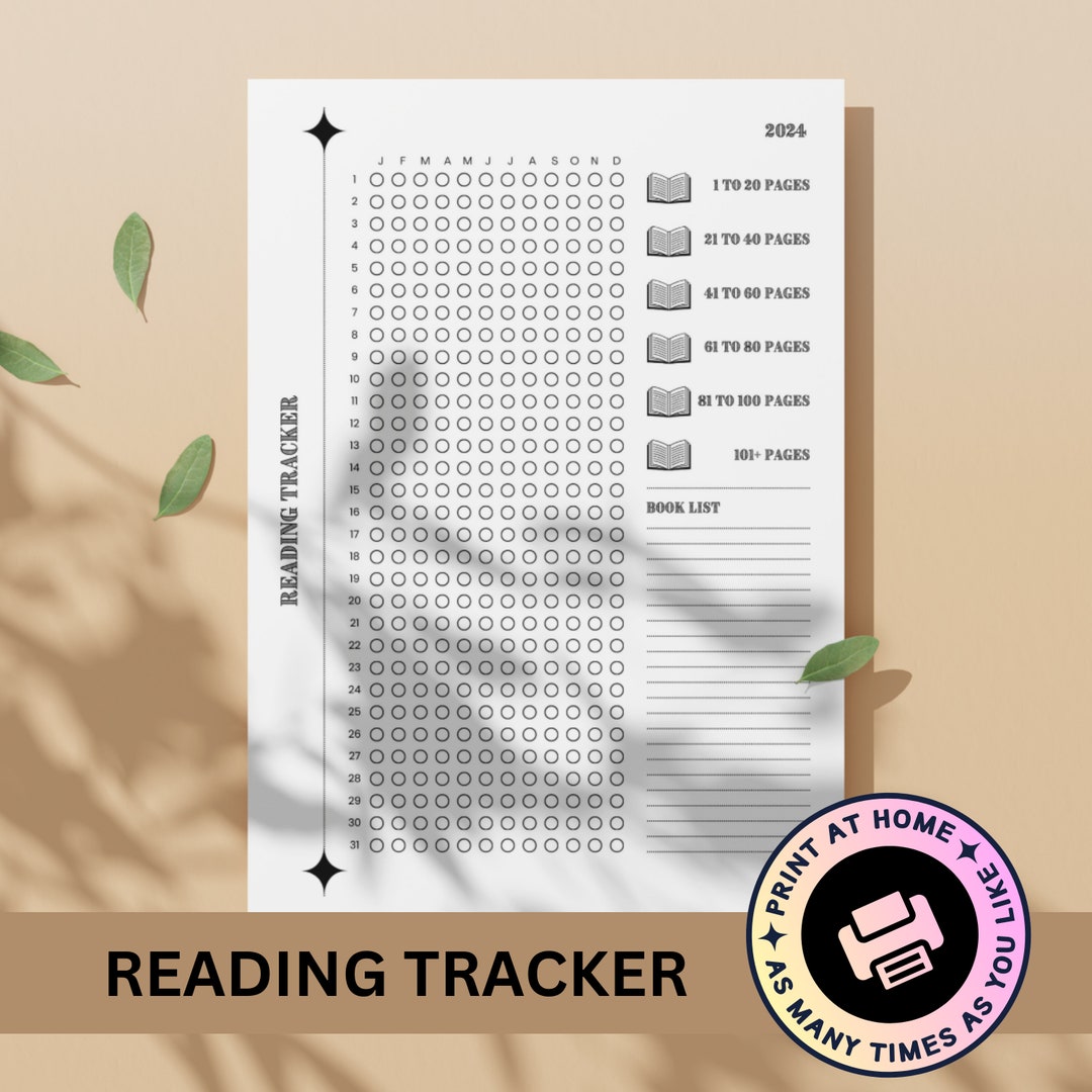 Reading Tracker A5 Printable Journal Page Comprehensive Reading Log ...