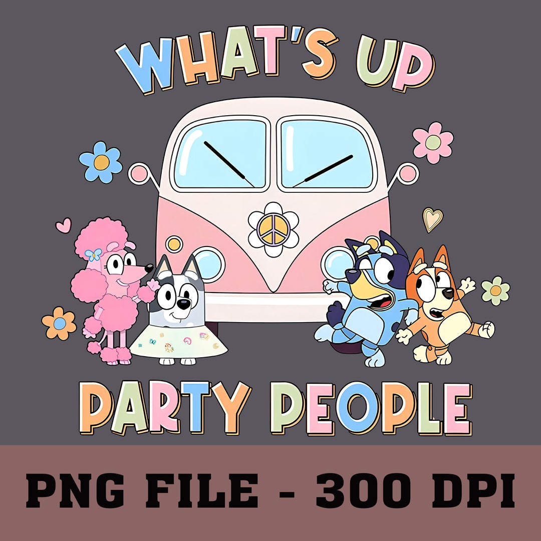 Bluey Party People Png, Bluey Bingo Png, Bluey Friends Instant Download ...