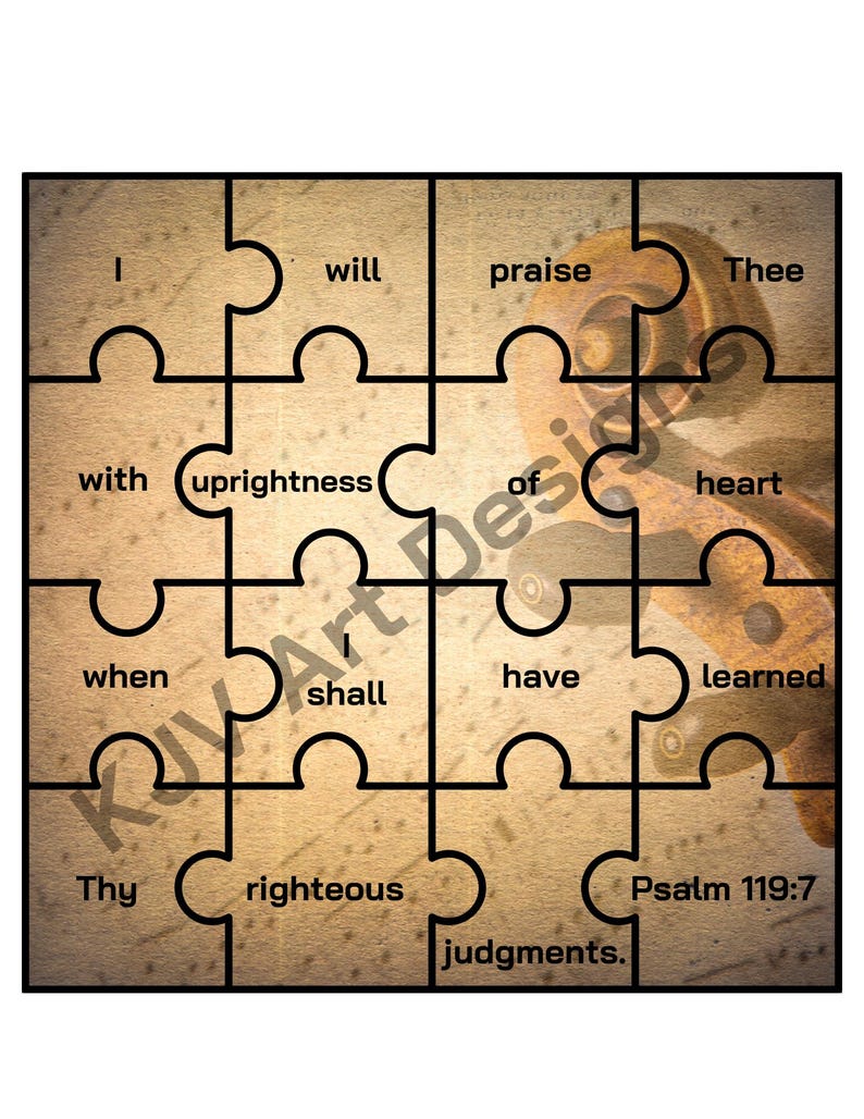 Psalm 119:1-18 KJV Bible Verse Coloring and Activity Pages - Digital ...