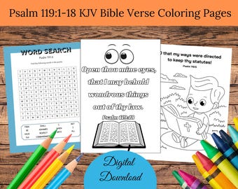 30 KJV Bible Verse Coloring Pages - Digital Download - Etsy