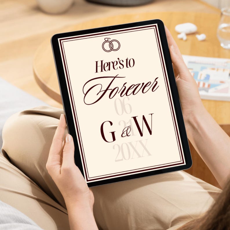 Editable Old Money Wedding Invitation Template, Printable Burgundy ...