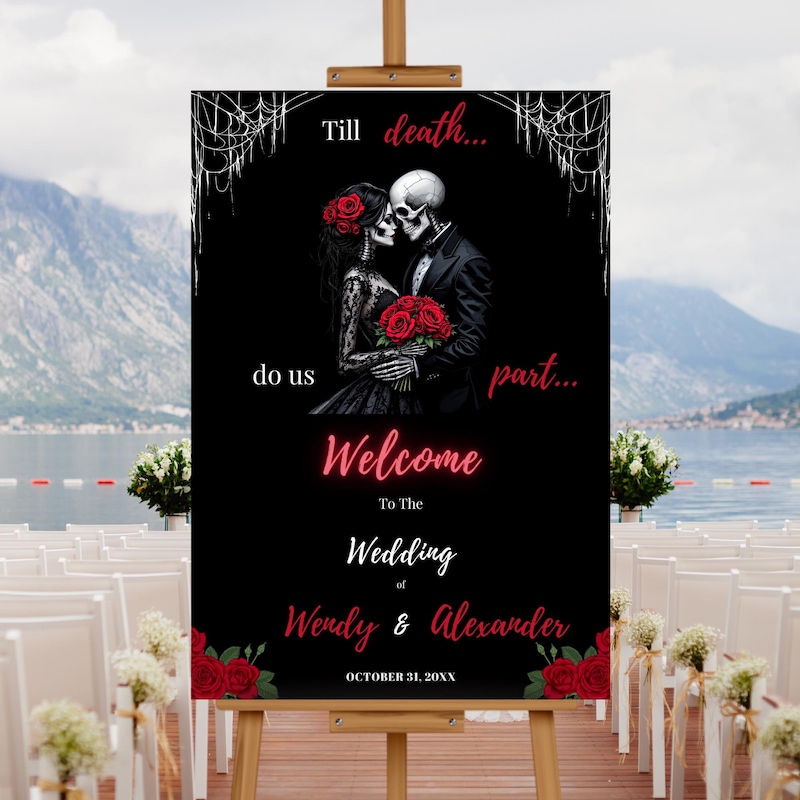 Wedding Goth Welcome Sign - Etsy