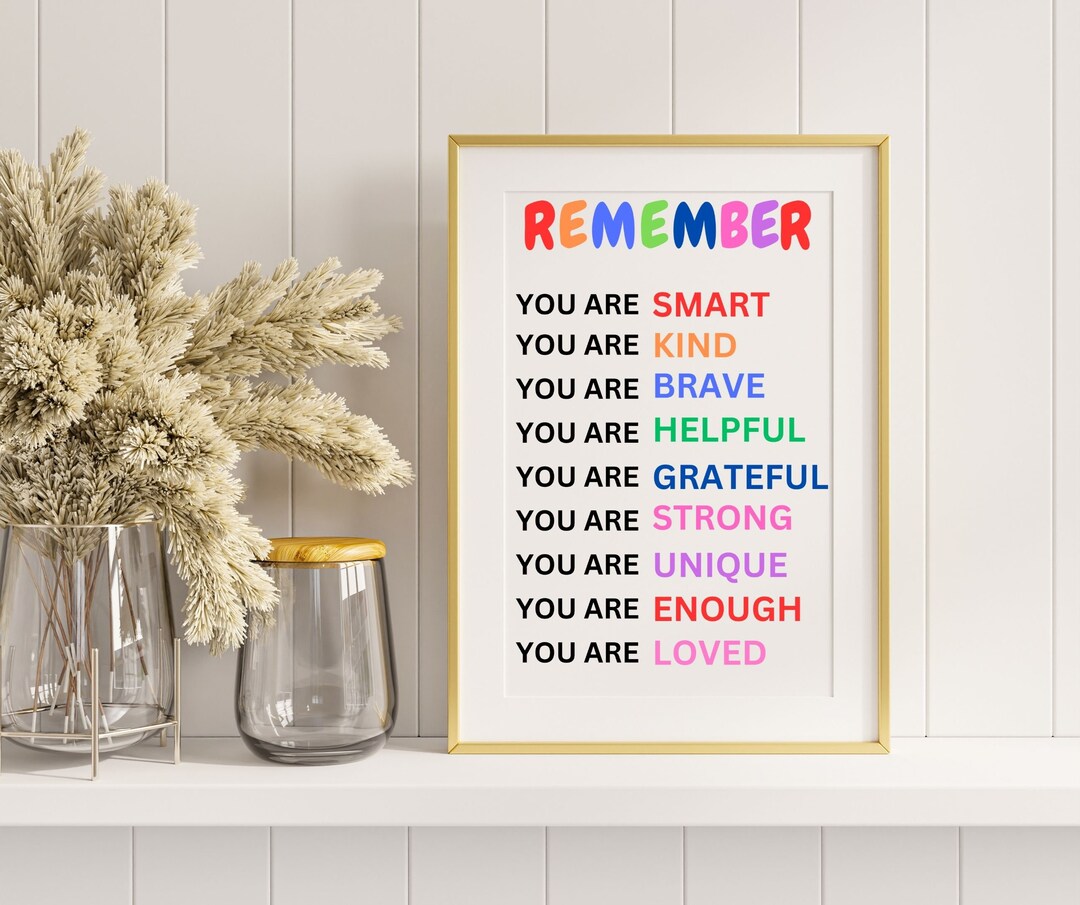 Kids Affirmation Poster, Classroom Decor Wall Art, Nursery Wall Art ...