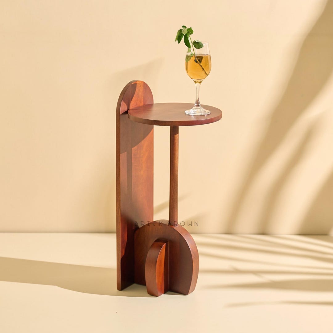 Table à boissons en bois Monar Brick Brown® | Table d'appoint ...