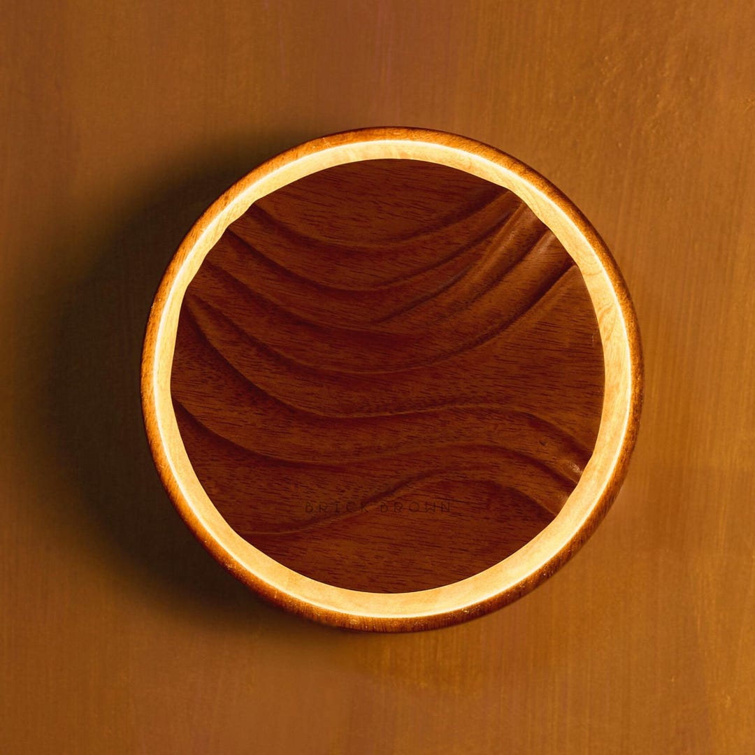 Brick Brown® Premium Sol Wood LED Wall Lamp | Wall Light Warm White ...