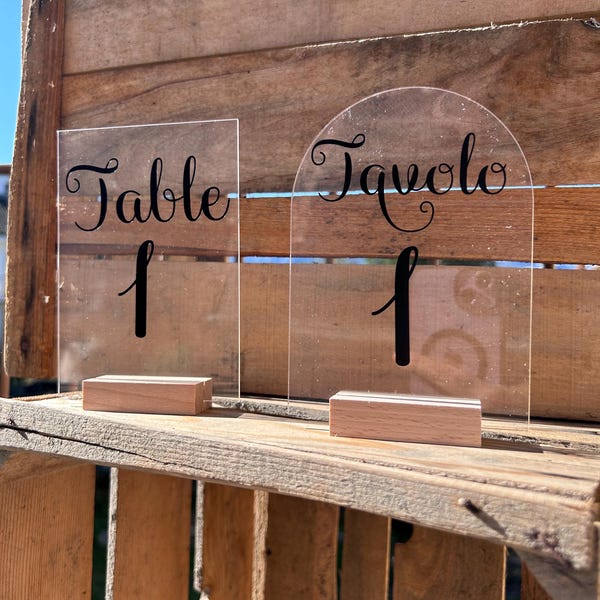 Wedding Table Marker - Etsy UK